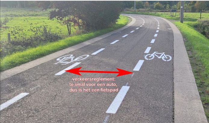 “Te smal voor een auto, dus is het een fietspad?”: klacht tegen ...