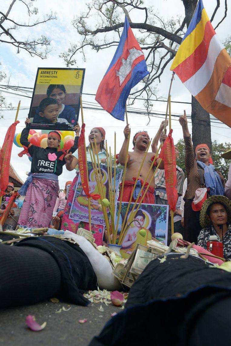Protest in Cambodja tegen ontkenning misdaden van Rode Khmer