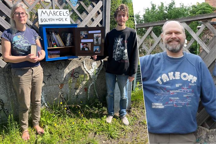 Ann opent minibib met boeken van haar vriend die onverwacht overleed op ...