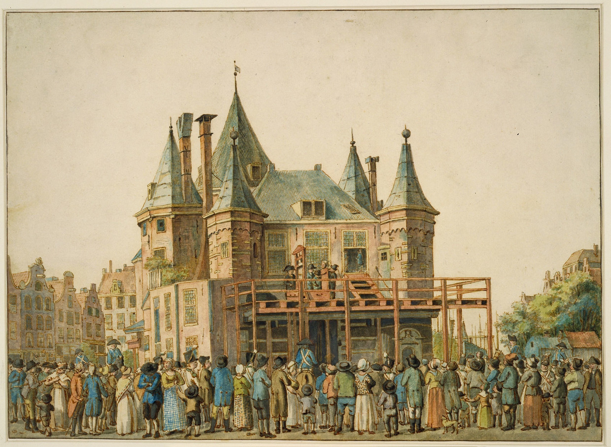 Een hondje, een brand, een terechtstelling; tekenaar Gerrit Lamberts ...