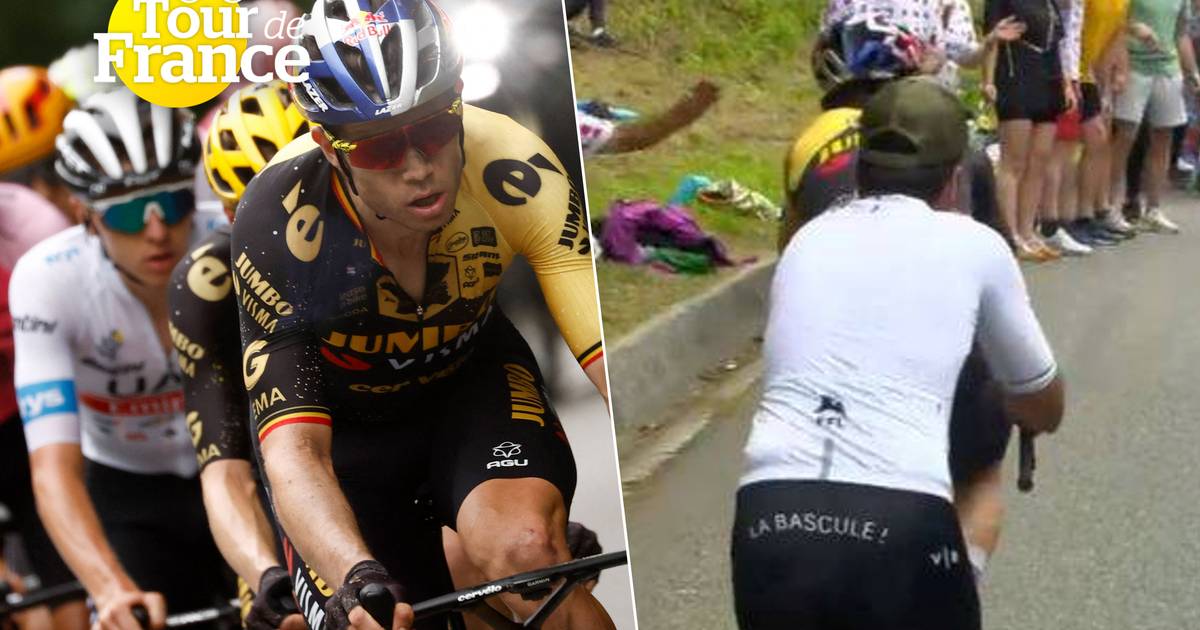 Video | Wout van Aert is helemaal kapot en moet door fans geduwd worden ...
