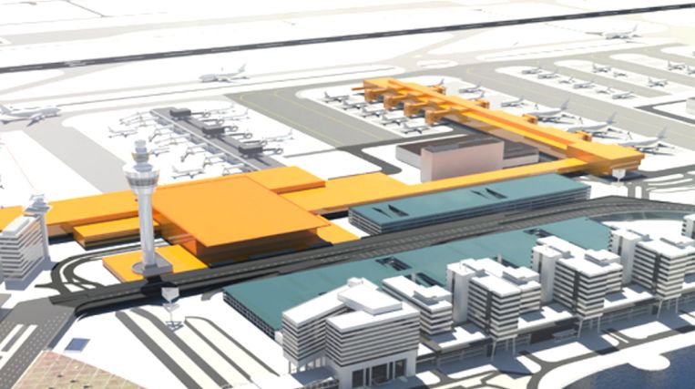 Schiphol met nieuwe pier en terminal naar 80 miljoen passagiers