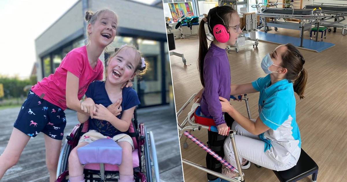 Fenya (9) zit door hersenverlamming in rolstoel en ziet tweelingzusje ...