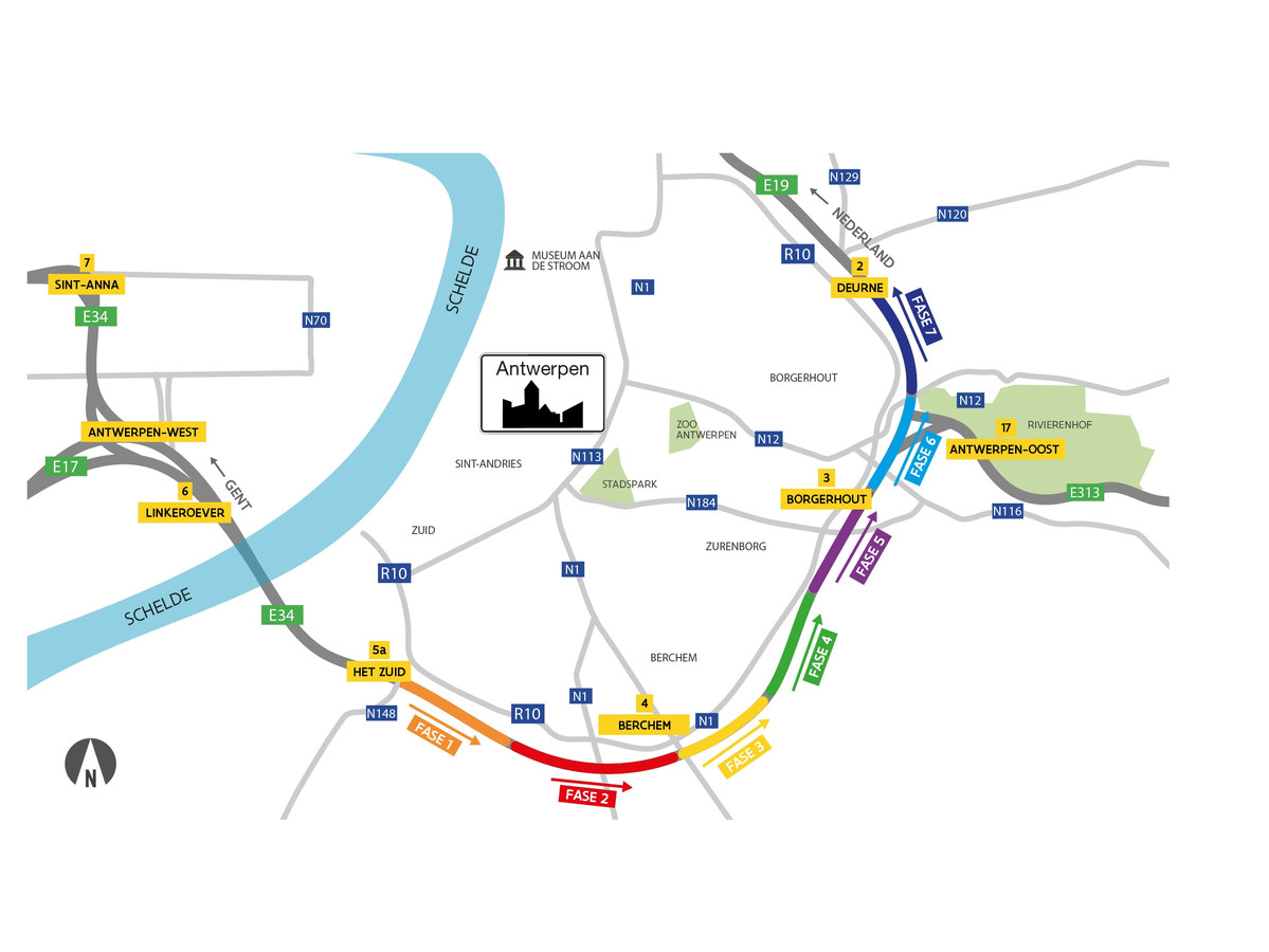 Twee maanden verkeershinder op Antwerpse Ring richting Nederland | Foto ...