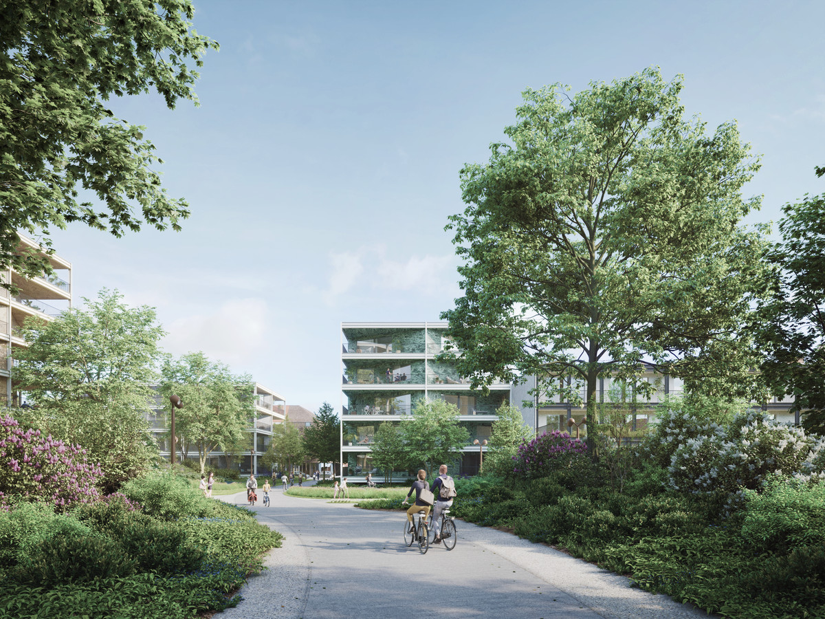 Van stedelijke tuin tot 78 hoogwaardige appartementen: nieuwe groene woonbuurt LOOF in Kortrijk ...