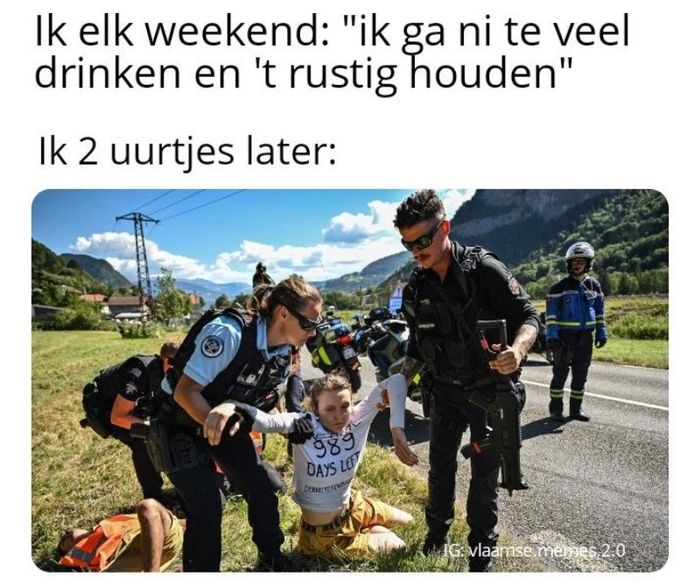 Dat het warme weer ook heel wat hilarische memes met zich meebrengt ...