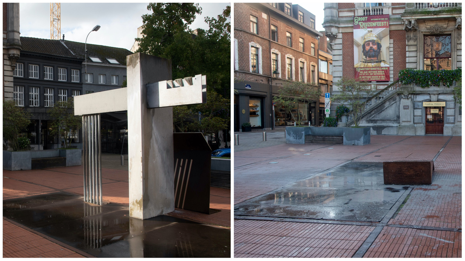 Fontein op de Markt maakt plaats voor podium Reuzenspektakel | Foto ...