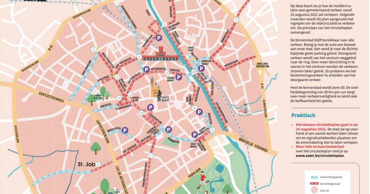 Nieuw circulatieplan in voege op 16 augustus: “Zone 30 binnen de ring ...