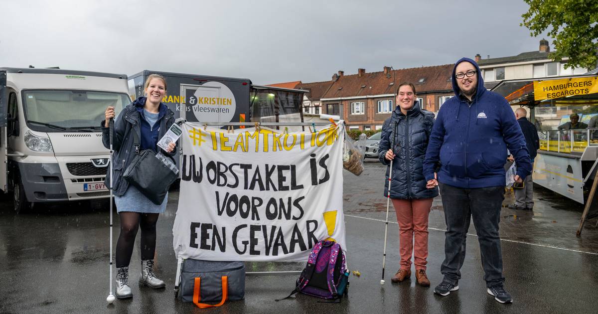 VZW houdt actie op markt om begrip te vragen voor slechtzienden ...