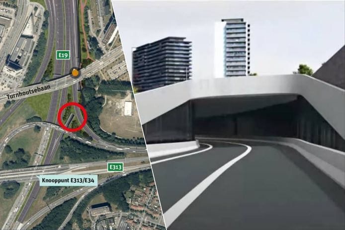 Afrit Deurne op Antwerpse Ring wordt tunnel, voorbereidende werken ...