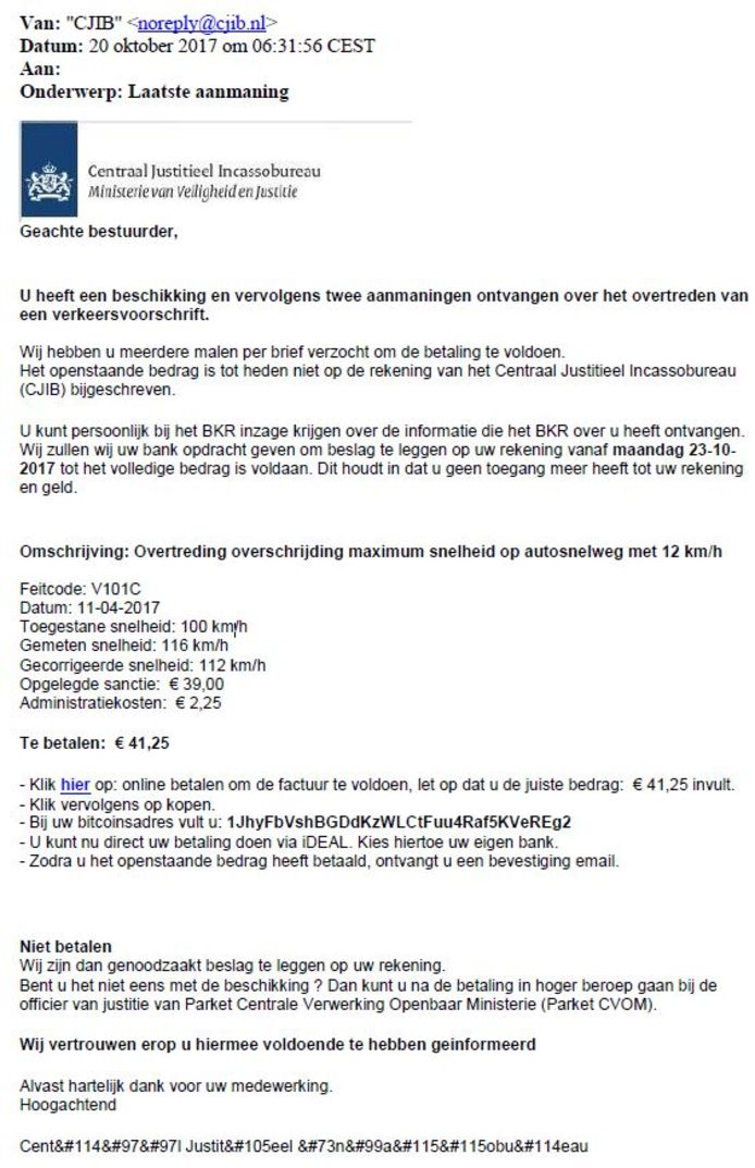 CJIB krijgt geld via phishing-mails | Binnenland | AD.nl