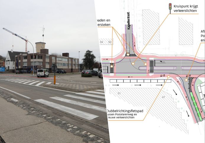 Kruispunt Kapellestraat-Postelarenweg krijgt verkeerslichten: “Veiligheid van fietsers krijgt ...