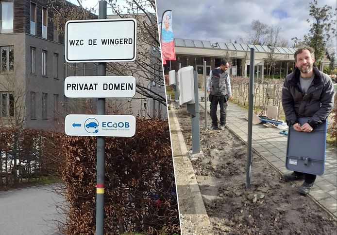 WZC De Wingerd en ECoOB openen eerste laadstation op burgerstroom met ...