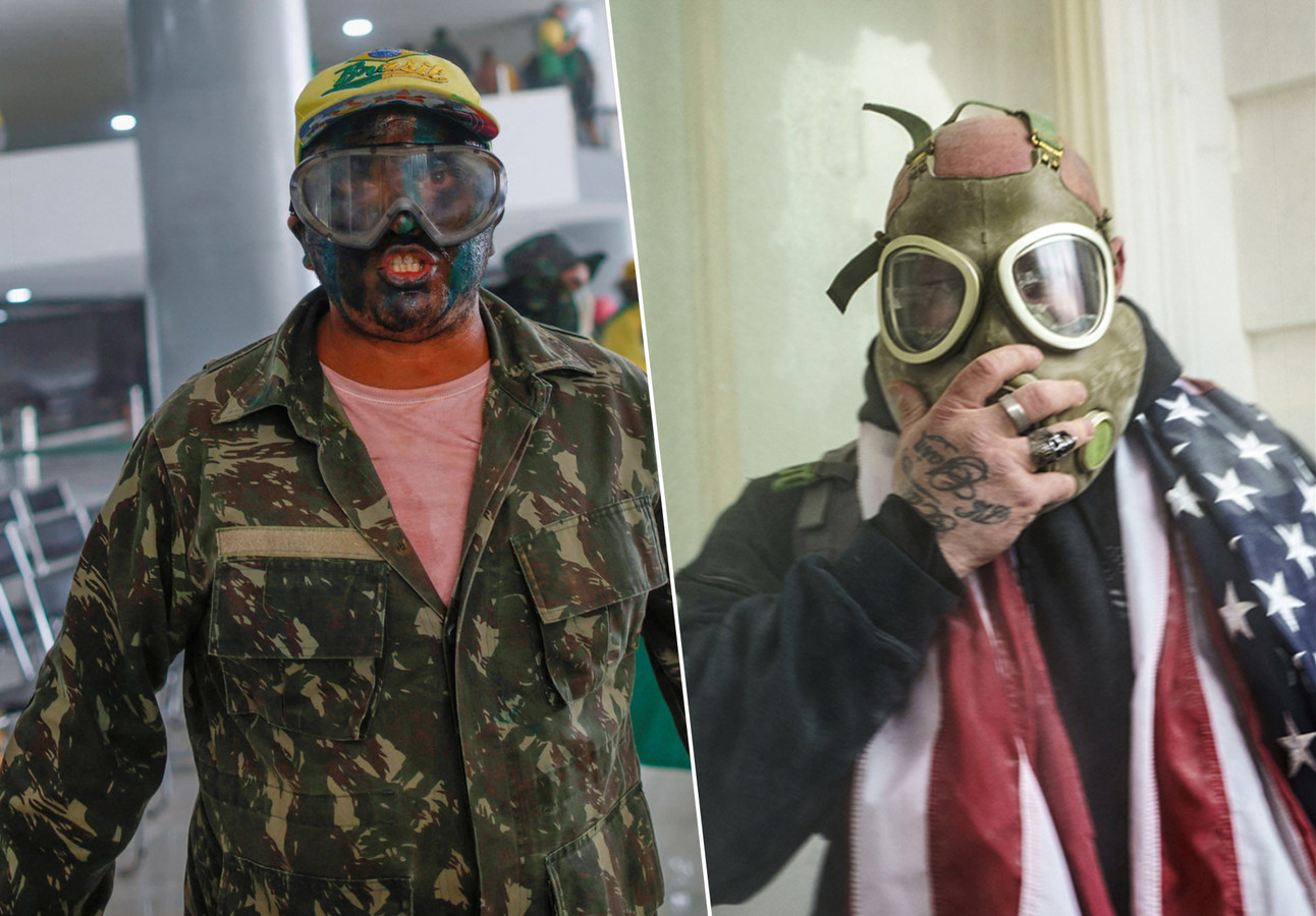 Hoe de bestorming in Washington en Brasilia op elkaar lijken: 16 foto's ...