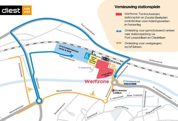 Werken Stationsplein en Turnhoutsebaan tot juli 2023: “Iedereen - ook ...