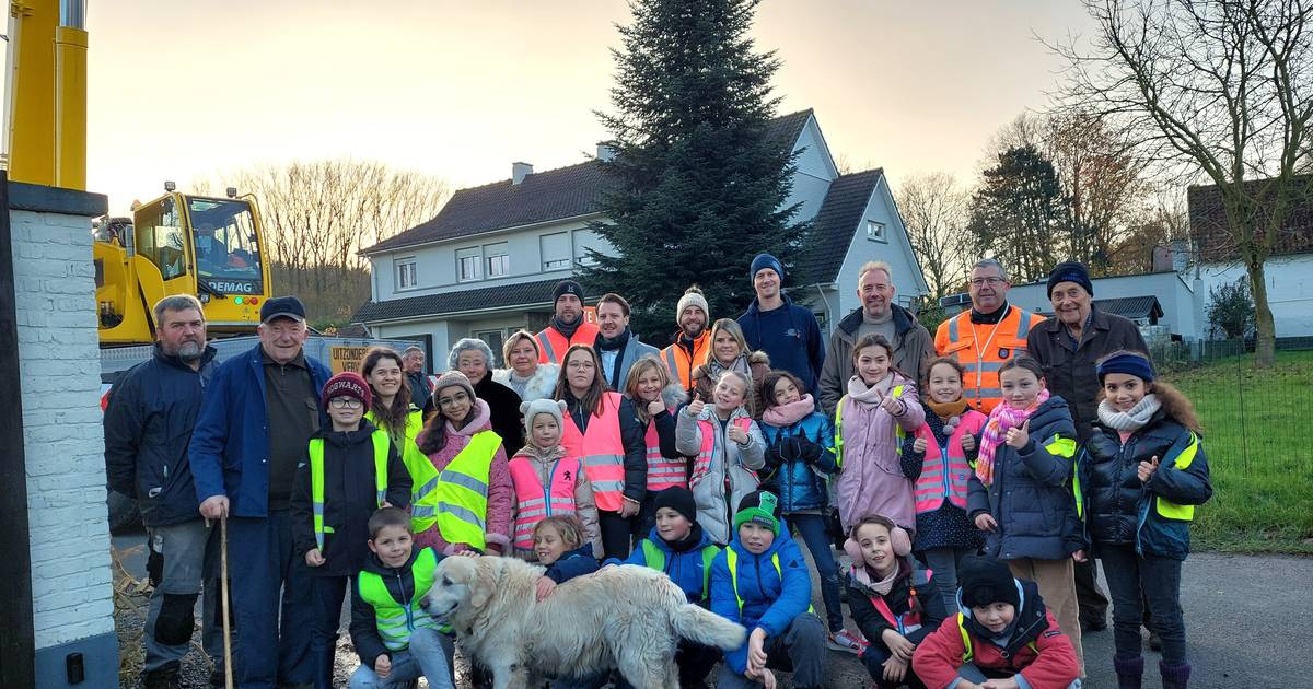 Kerstboom van Marie-Louise (93) schittert op Grote Markt: “Mooiste sinds we hiermee begonnen in ...