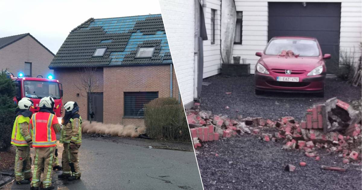 LIVE STORM LOUIS. Windhoos in Kortemark zorgt voor schade: schoorsteen ...
