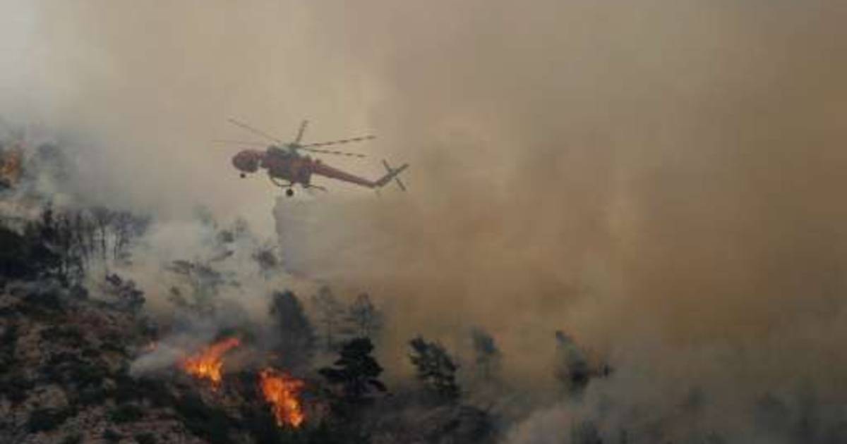 Grote bosbrand zet Athene onder rook | Buitenland | hln.be