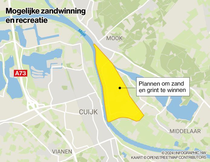 Plan voor grote zandwinning én camping tussen Mook en Middelaar | Mook ...
