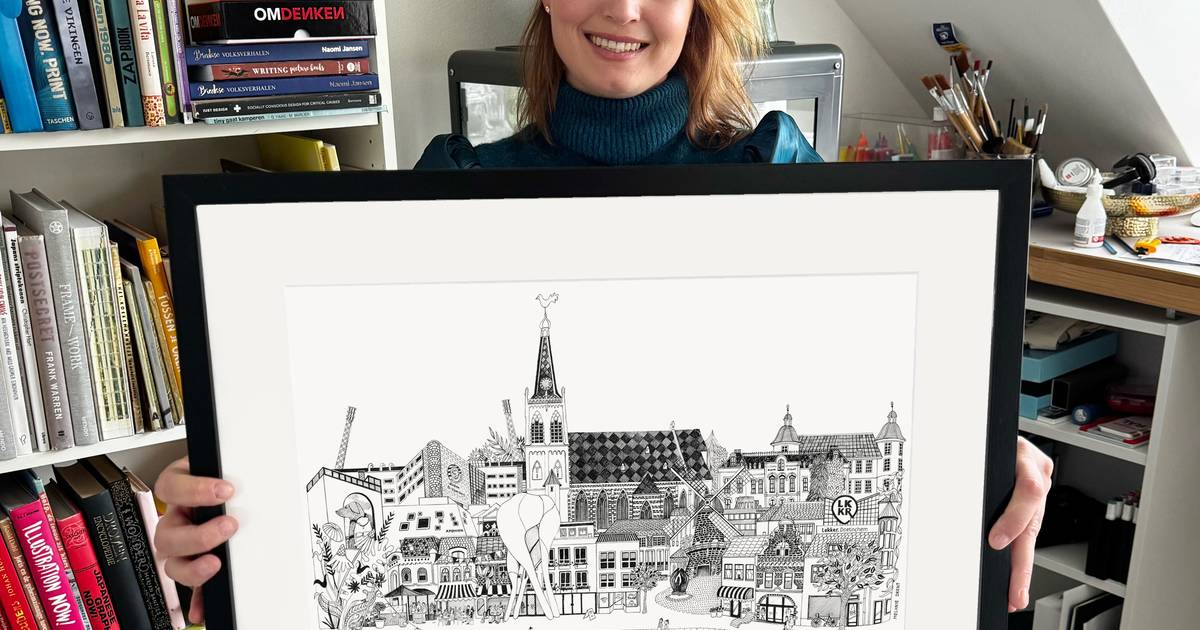 Bijzondere tekening van Doetinchem is cadeau voor de stad, maar wel een ...