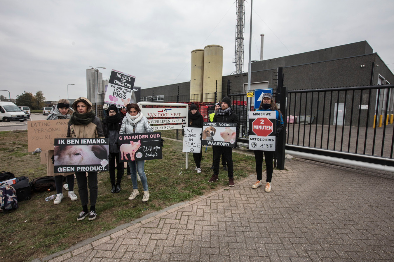 Dierenactivisten voerden twaalf uur lang actie bij Van Rooi Meat in ...