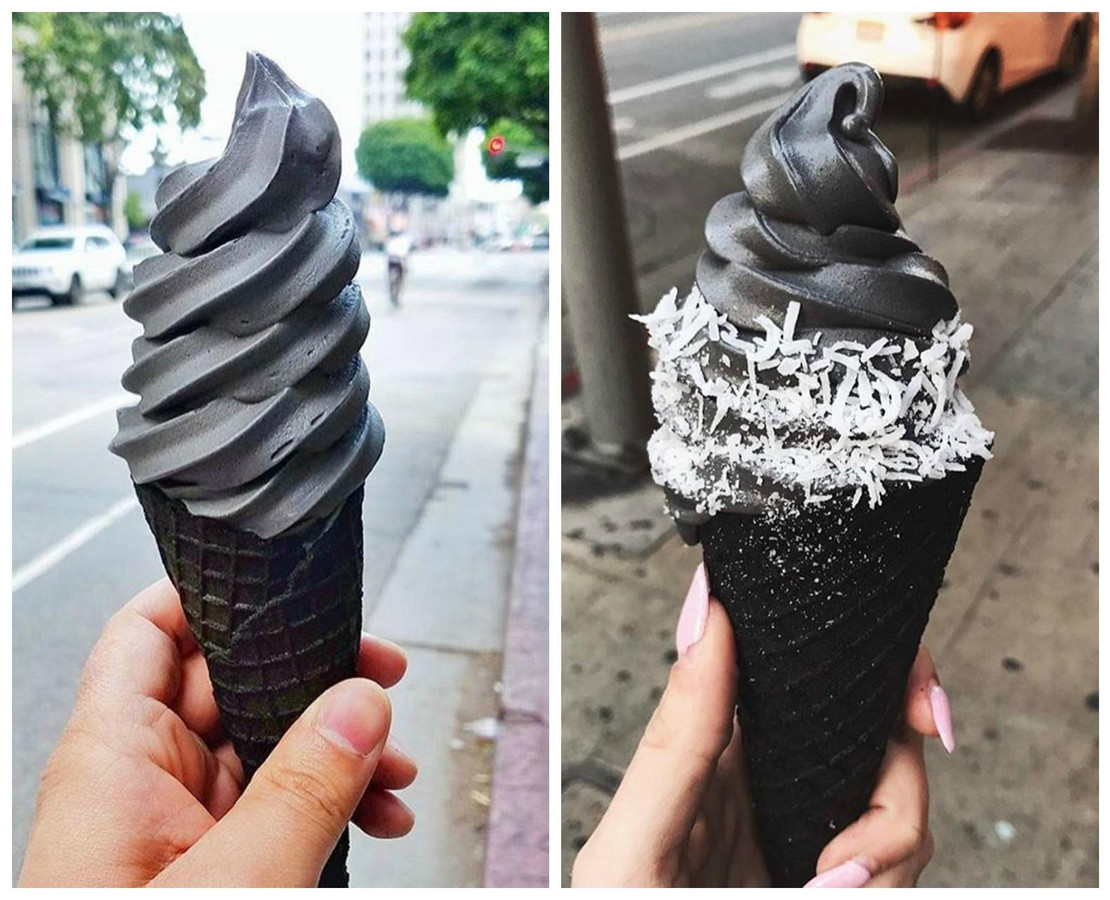 Vergeet roze en pasteltinten: likken van een zwart ijsje is de nieuwe ...