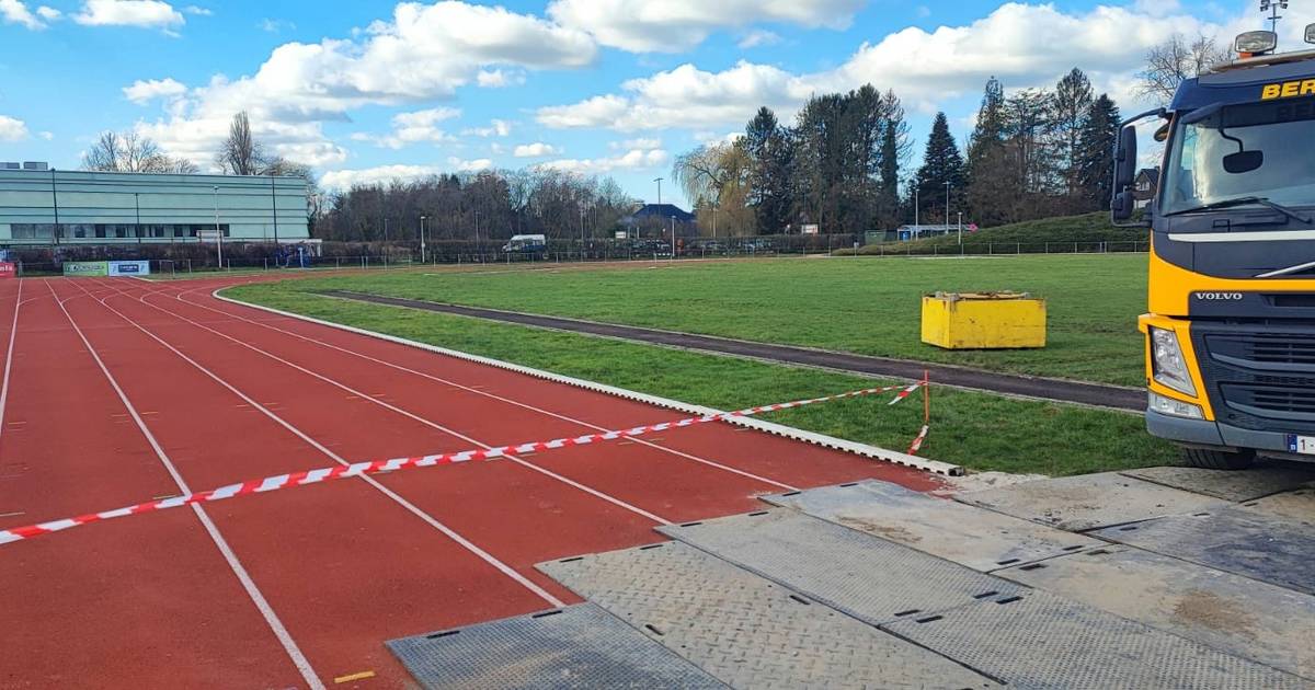 Nieuwe atletiekpiste aan Den Uyt krijgt stilaan vorm | Mol | hln.be