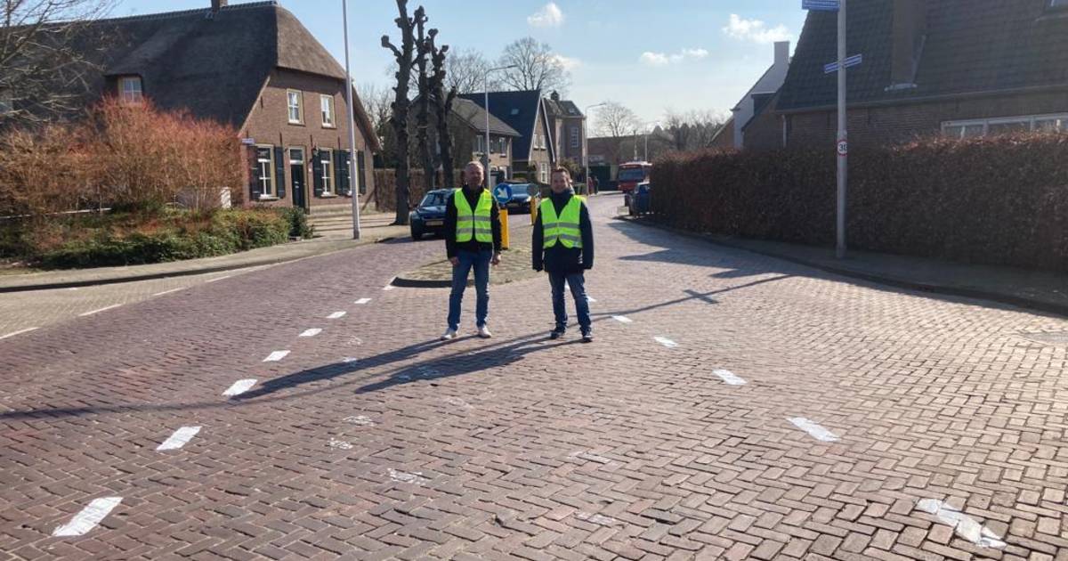 Een paar strepen, daar houdt het voorlopig wel mee op bij kruising in ...