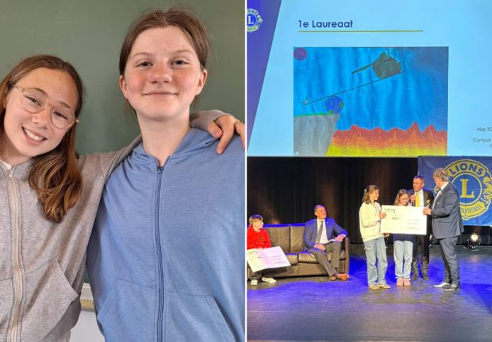 Alize en Oona van Campus Glorieux Lager maken de mooiste vredesposter ...