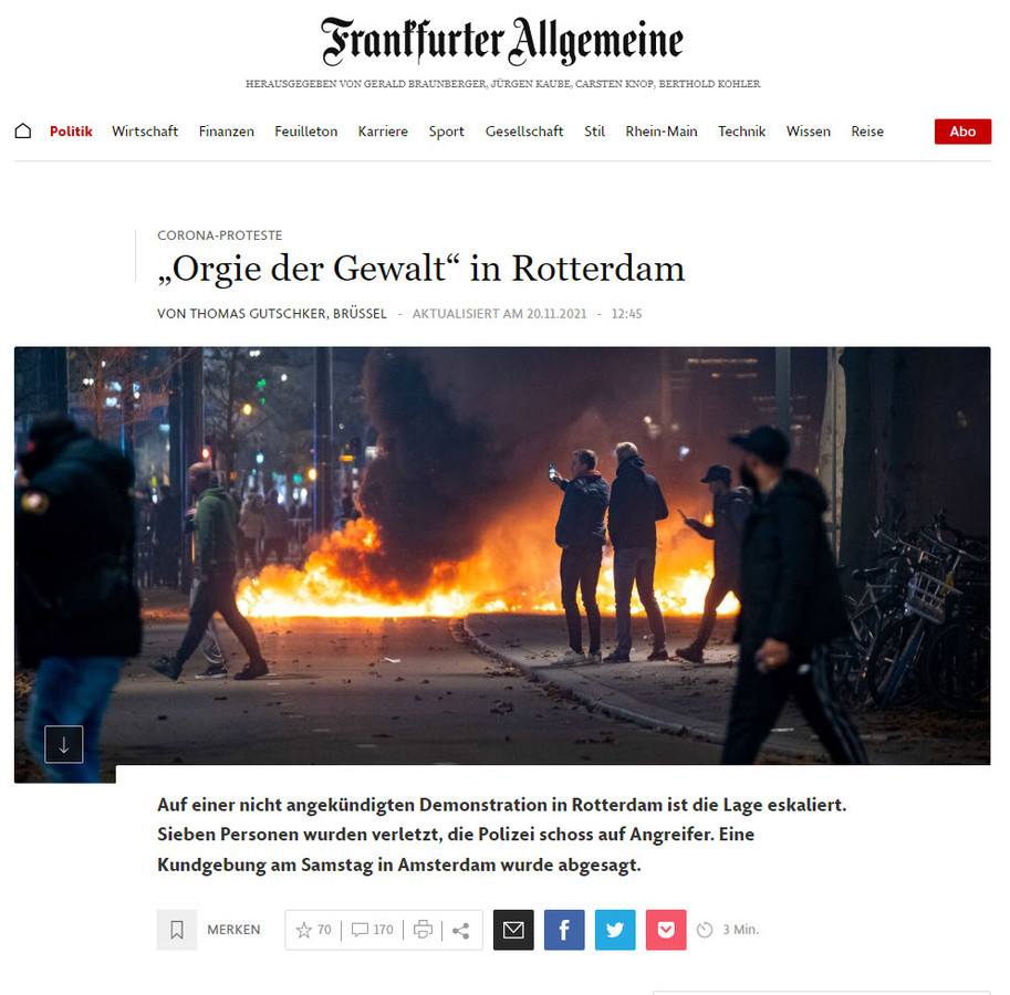 Buurlanden geschokt door rellen Rotterdam: ‘Wat is er met jouw land aan ...