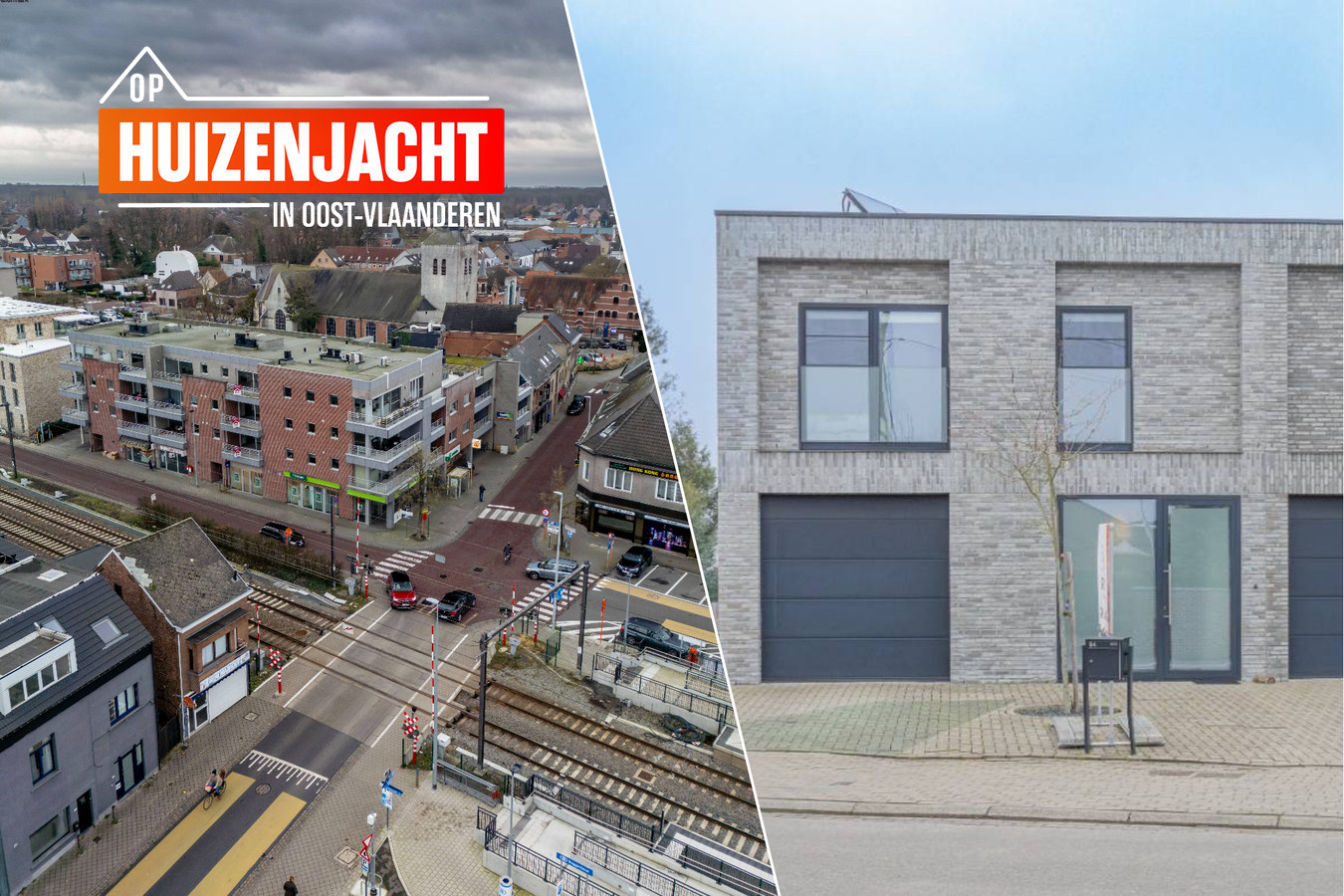 HUIZENJACHT. Buggenhout, middelpunt van Vlaanderen met groen als ...