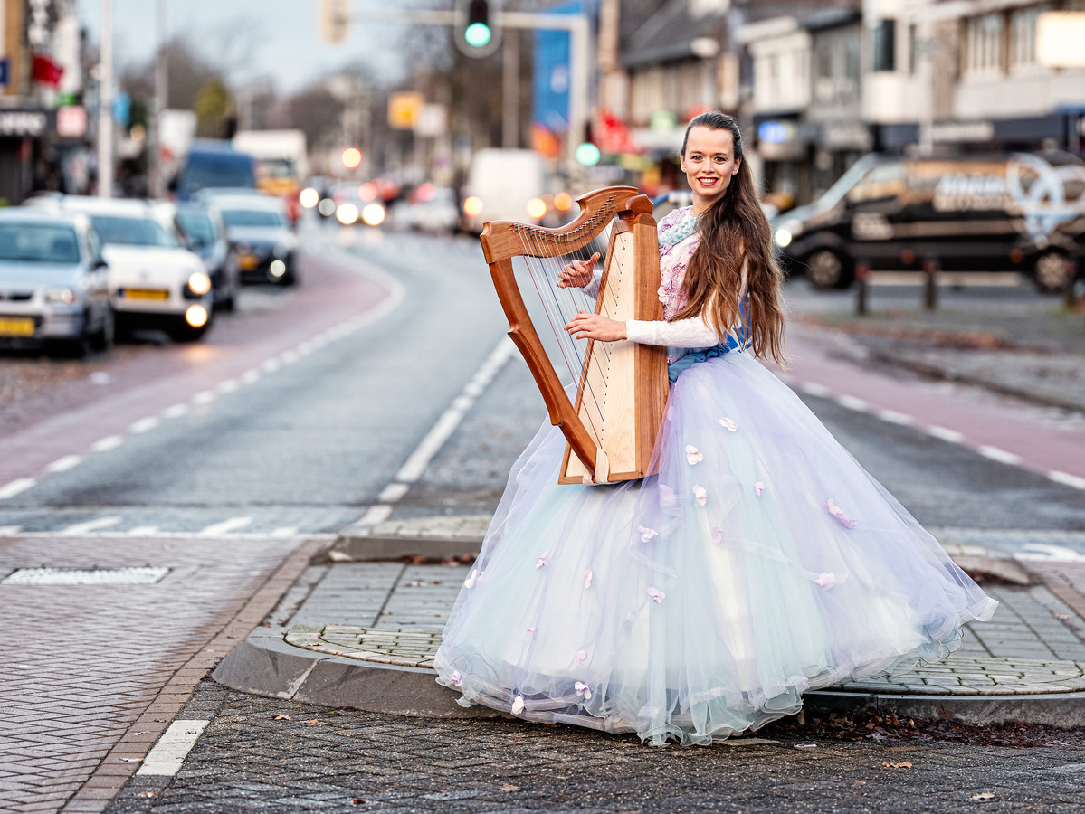 Wie is deze sprookjesachtige vrouw die met haar harp een glimlach op ...