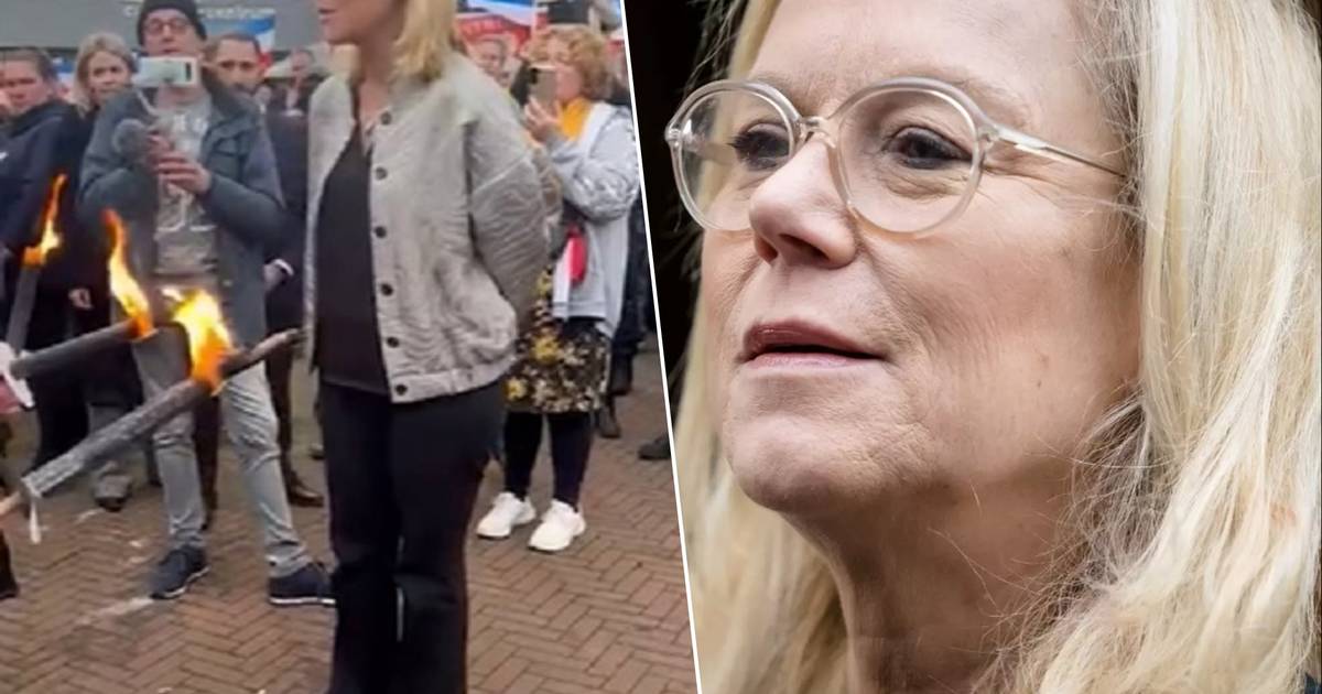 Boeren en complotdenkers wachten Nederlandse politica op met fakkels ...