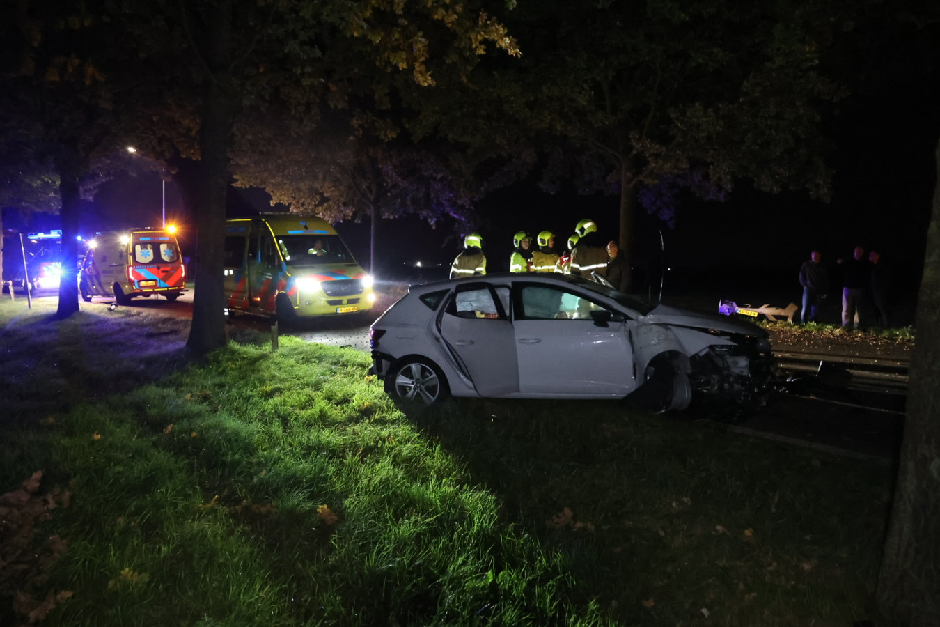 Vijf jongeren gewond bij ongeluk in Herpt, auto botst tegen bomen en ...
