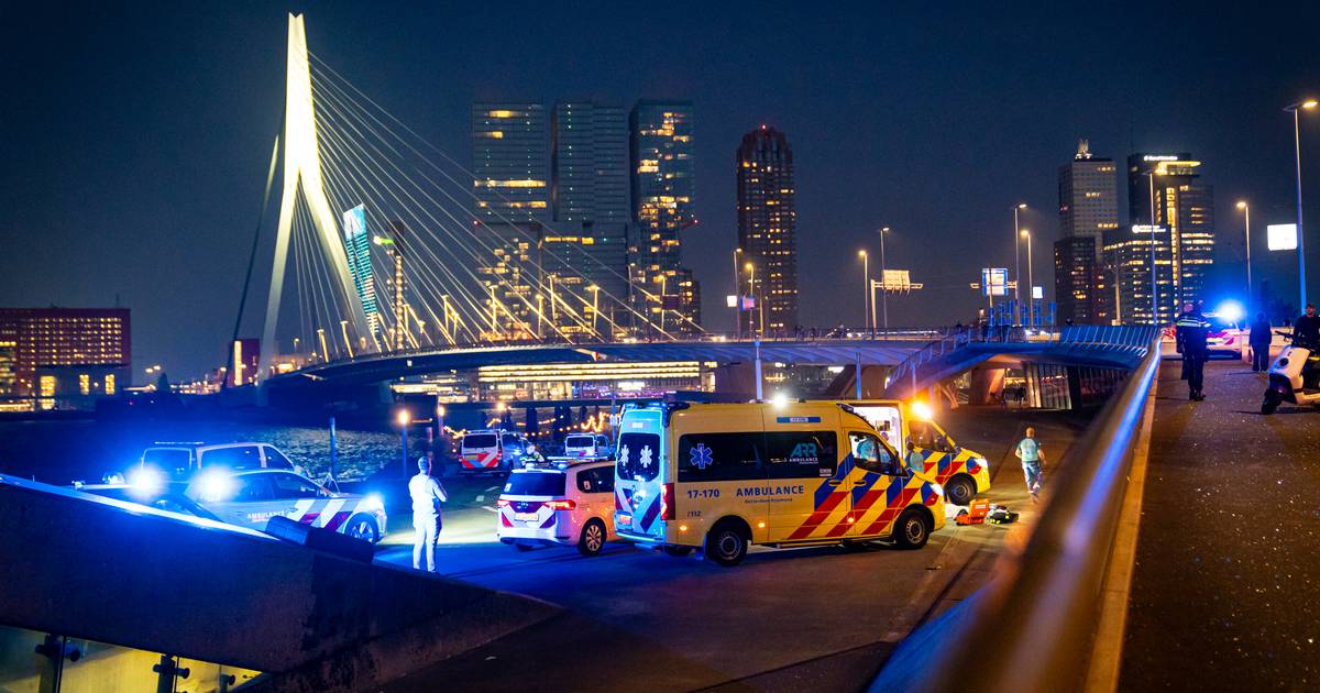 Dode en gewonde bij steekpartij bij Erasmusbrug in Rotterdam, man ...