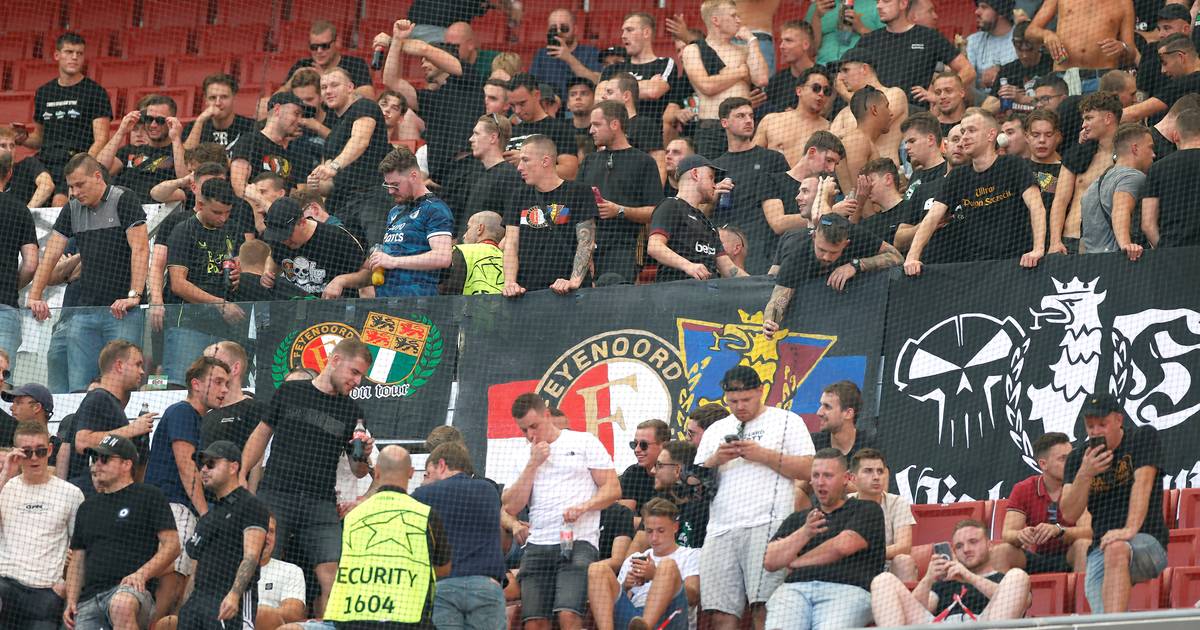 Zes Feyenoord-fans opgepakt na vechtpartij in VIP-box in Madrid, 41 stadionverboden na rellen ...