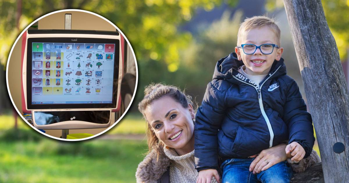 Levani (4) zou graag willen praten, maar kan het niet: ‘Ik ben hele dag ...
