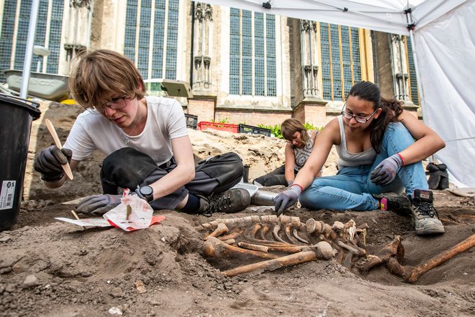 Skeletten komen in Deventer ‘tot leven’ bij opgravingen Grote Kerkhof | Deventer | destentor.nl