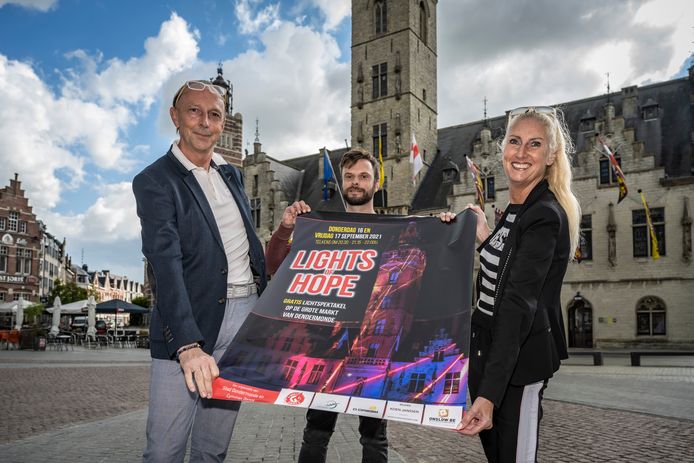 Grote Markt wordt decor van uniek klank- en lichtspektakel: “Lights of Hope combineert dans ...