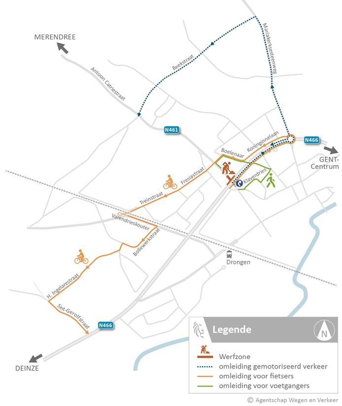 Drie maanden wegenwerken aan belangrijk kruispunt in Drongen: “Wagens ...