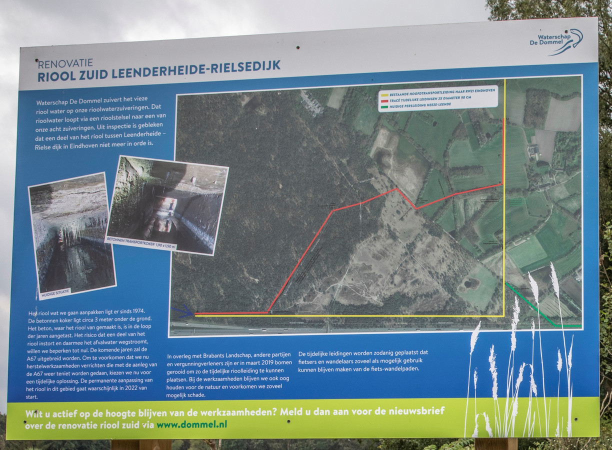 Werk aan tijdelijk riool Stratumse Heide Eindhoven -Geldrop gaat echt ...