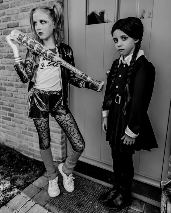 Wednesday Addams En Harley Quinn Gespot In Wondelgem Foto Pzcnl