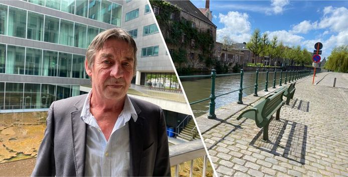 Professor rust even uit op bankje, even later knijpt stomdronken ...