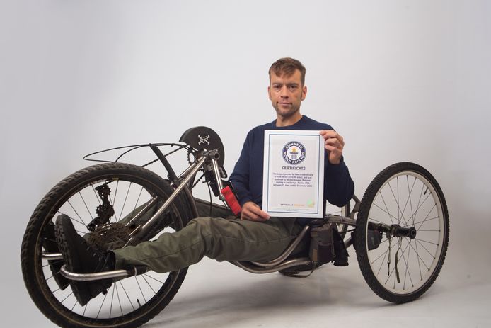 Na langste tocht met handbike doet Michiel (38) gooi naar nieuw ...