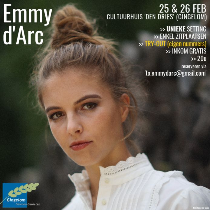 Emmy D’Arc komt met een try out van haar eigen nummers naar het ...