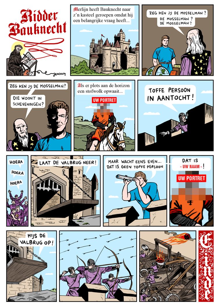 Maak uzelf onsterfelijk in deze gepersonaliseerde cartoon van Jeroom