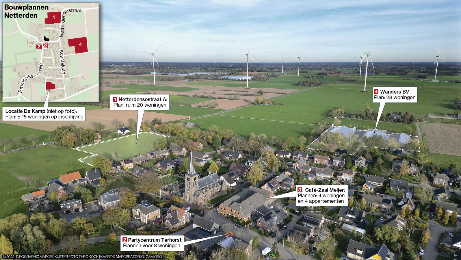 Hoe massale woningbouwplannen dit door windmolens omsingelde grensdorp verscheuren | Foto ...