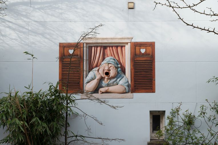 Darth Fisher van Streetart Frankey, bij de Torontobrug | Het Parool