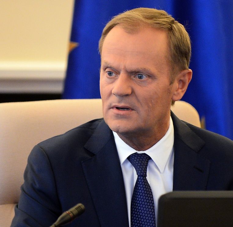 Poolse premier Tusk dient zijn ontslag in | De Morgen
