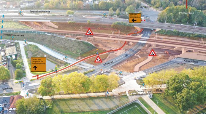 Fietsers Jubellaan moeten omrijden voor heraanleg kruispunt | Mechelen | hln.be